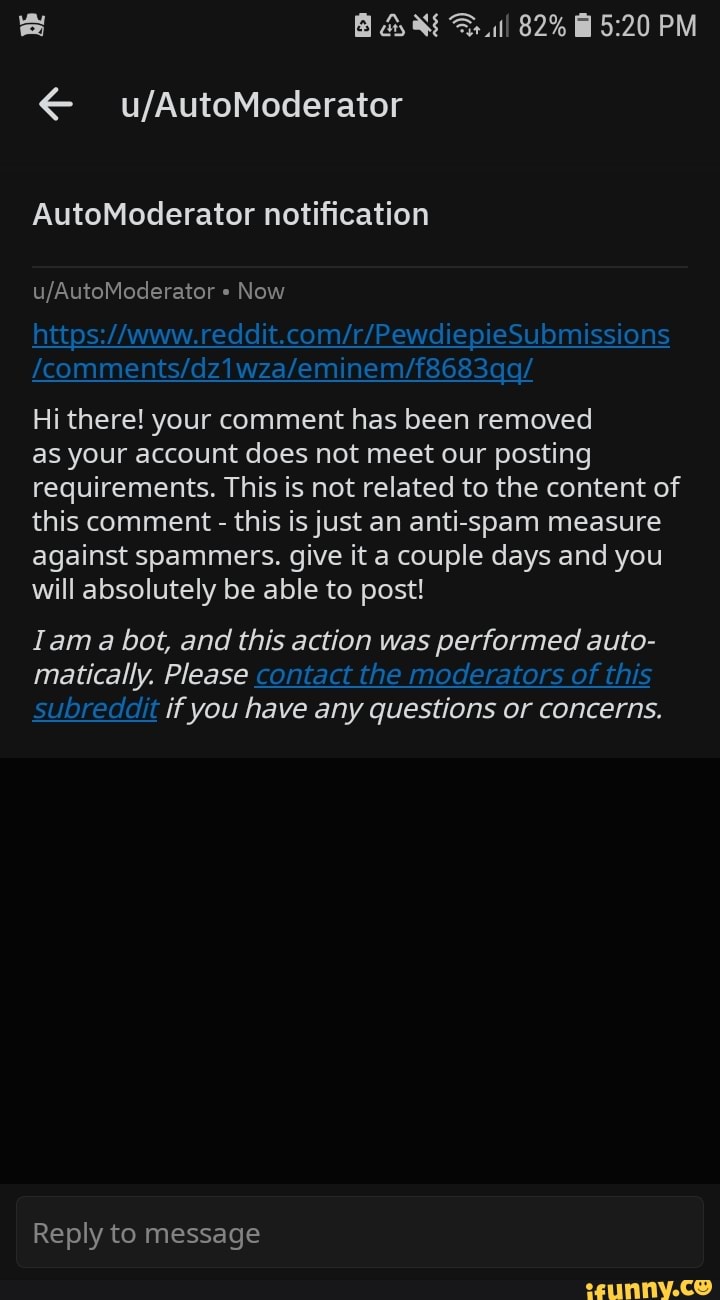 (- u/AutoModerator Hi there! your comment has been removed as your account does not meet our ...