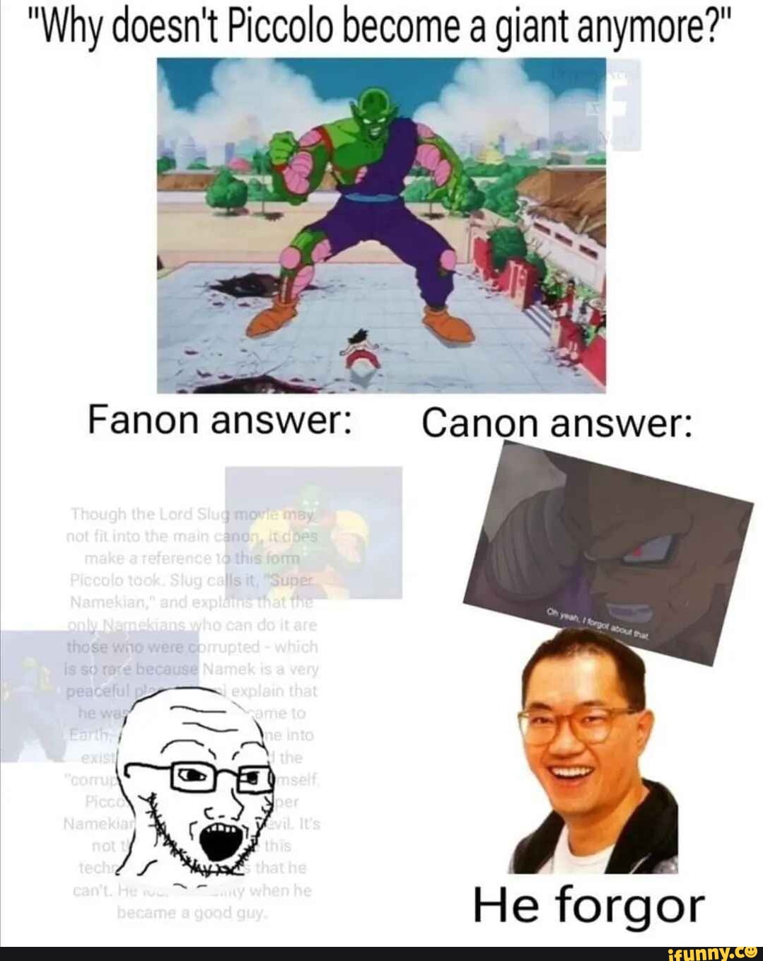 Piccolo forgot how to speak Namekian - Dragon Ball Forum - Neoseeker Forums