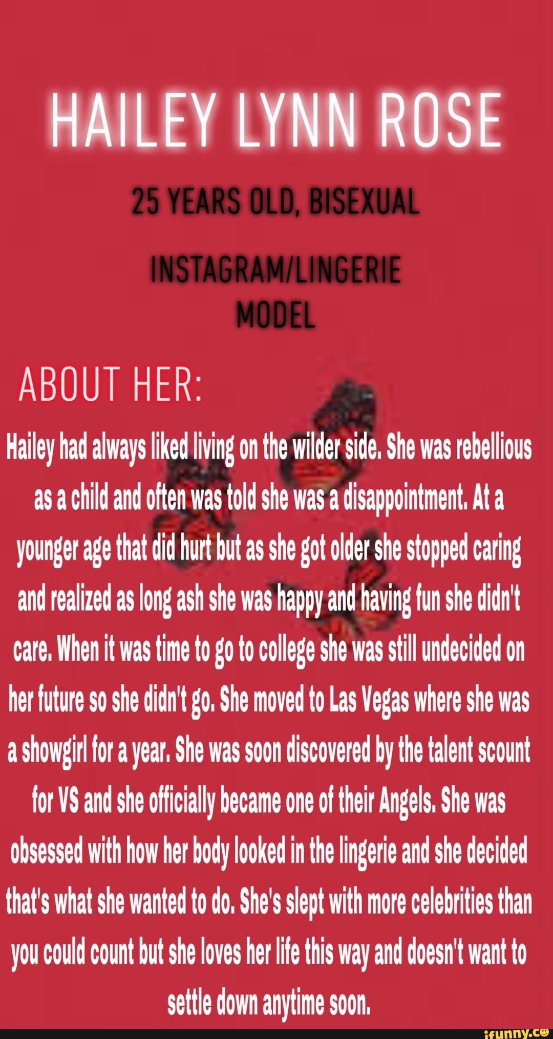 HAILEY LYNN ROSE 25 YEARS OLD, BISEXUAL ABOUT HER: Halley had always ...