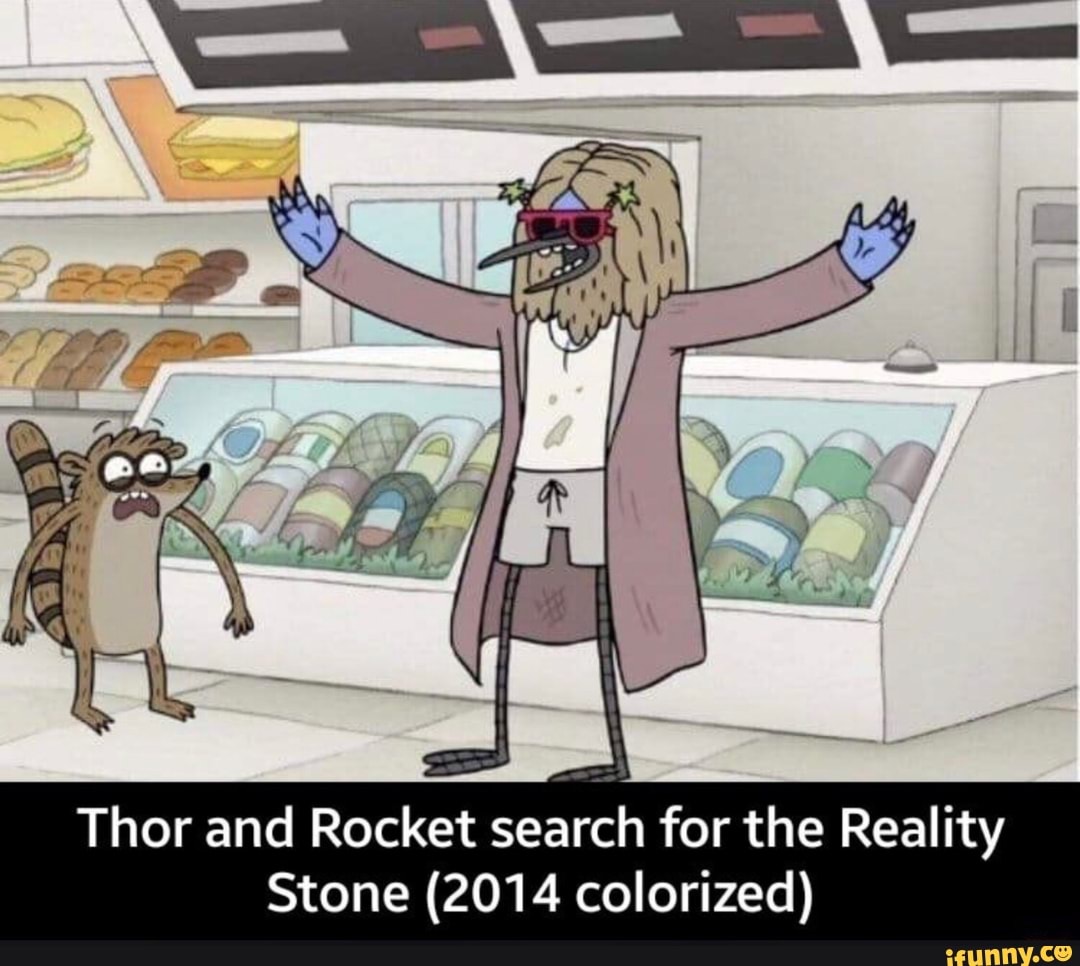 Thor and Rocket search for the Reality Stone (2014 colorized) - iFunny