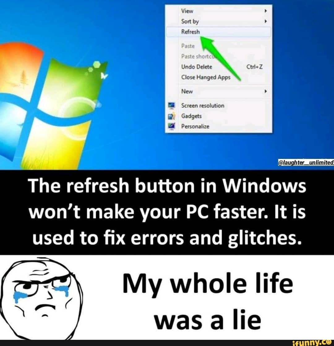 View Sort by Refresh Undo Delete Close Hanged Apps New Screen ...