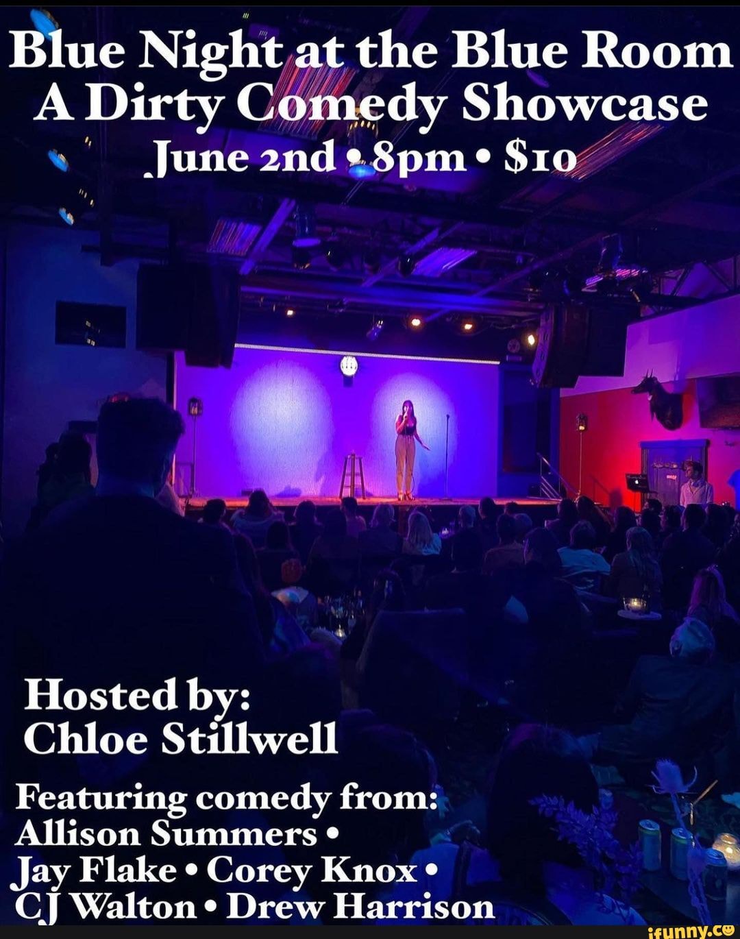 Blue Night at the Blue Room A Dirty Comedy Showcase June $10 Hosted by ...