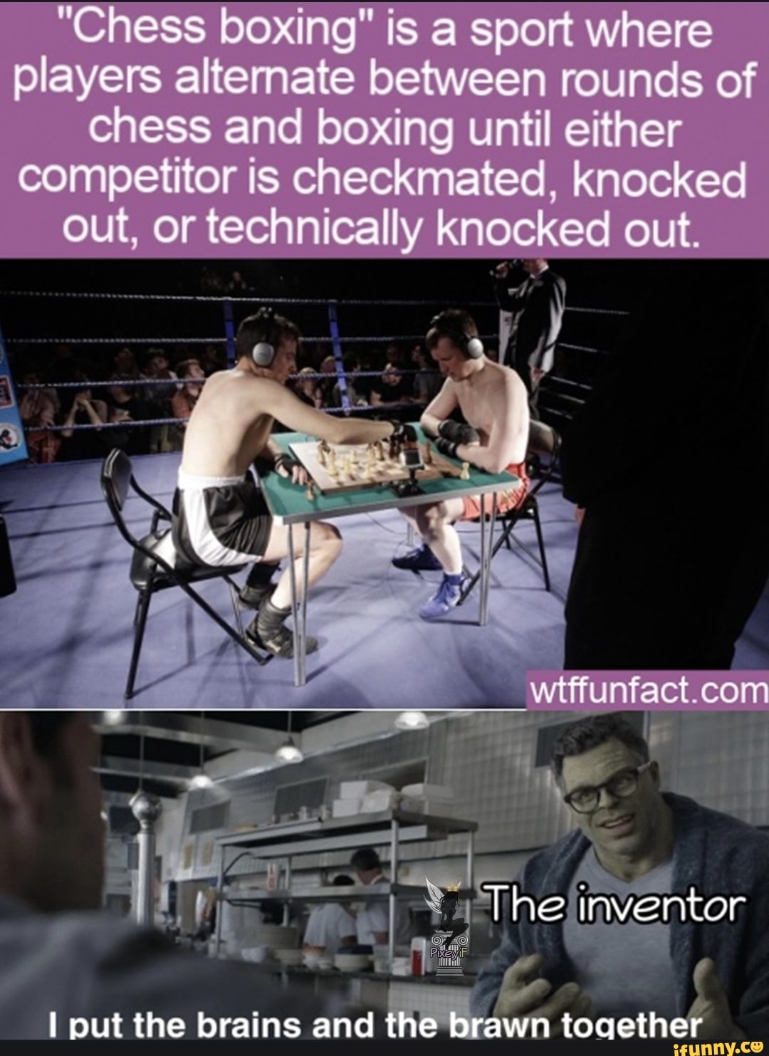 "Chess boxing" is sport where players alternate between rounds of chess ...
