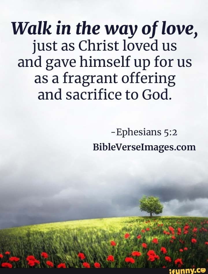 Walk in the way of love, just as Christ loved us and gave himself up ...