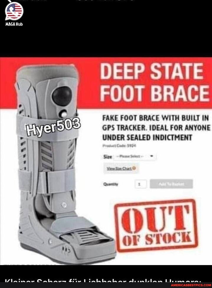 DEEP STATE FOOT BRACE FAKE FOOT BRACE WITH BUILT IN GPS TRACKER. IDEAL ...