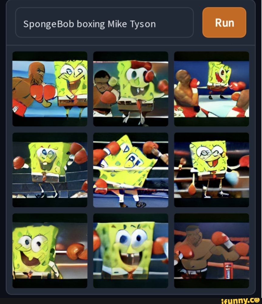 SpongeBob boxing Mike Tyson Run - iFunny