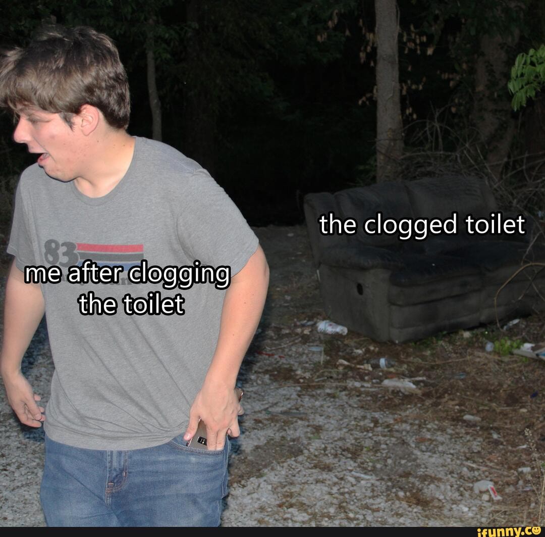 The clogged toilet ElOGGIN - iFunny
