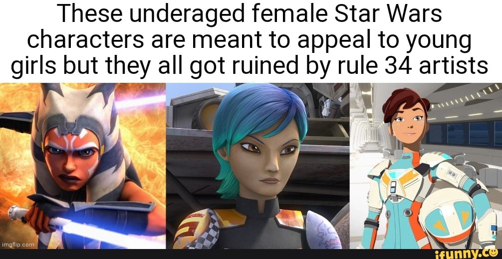 These underaged female Star Wars characters are meant to appeal to ...