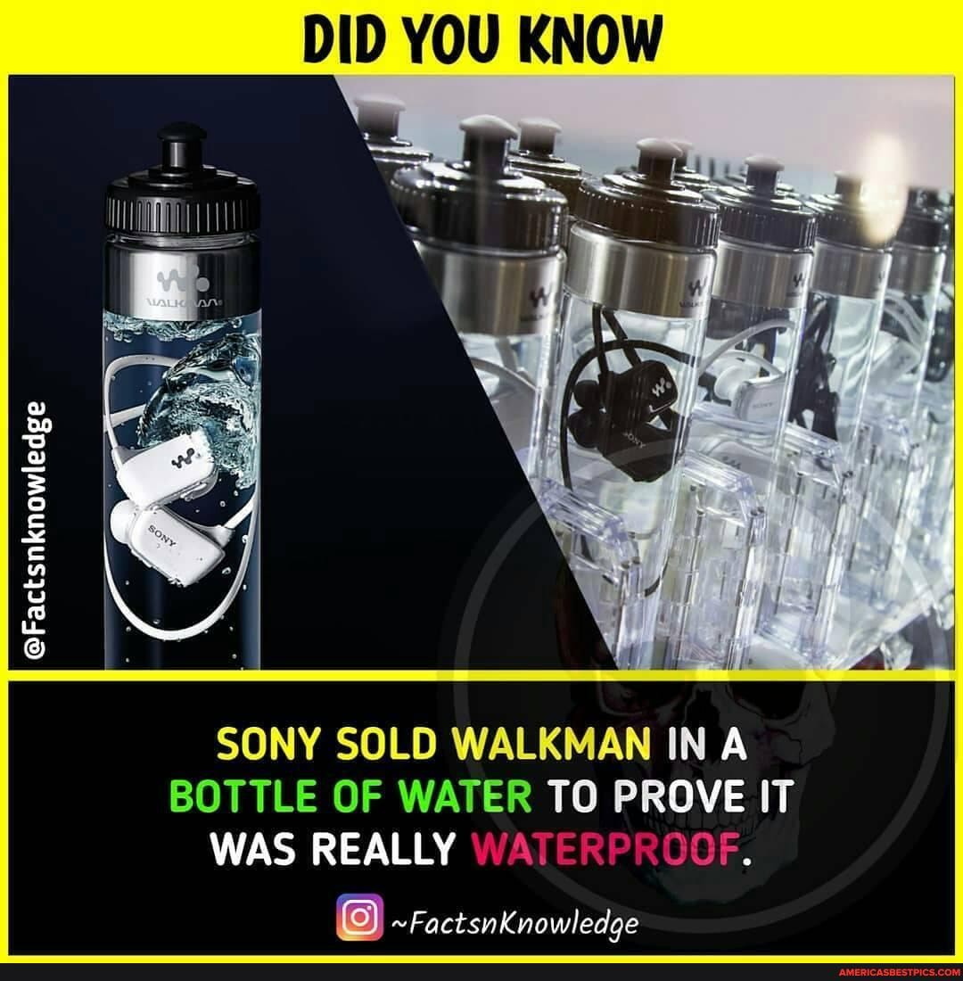 DID YOU KNOW @Factsnknowledge SONY SOLD WALKMAN IN A BOTTLE OF WATER TO ...