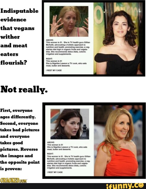 Indisputable evidence that vegans wither and meat eaters flourish? Not ...