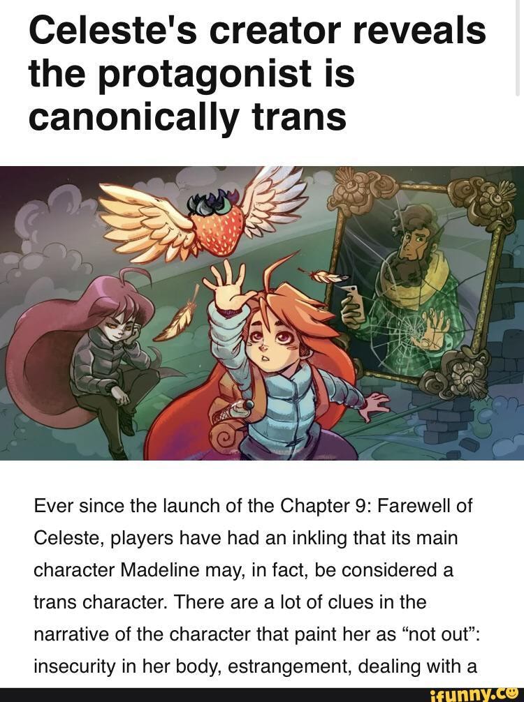 Celeste's creator reveals the protagonist is canonically trans Ever ...