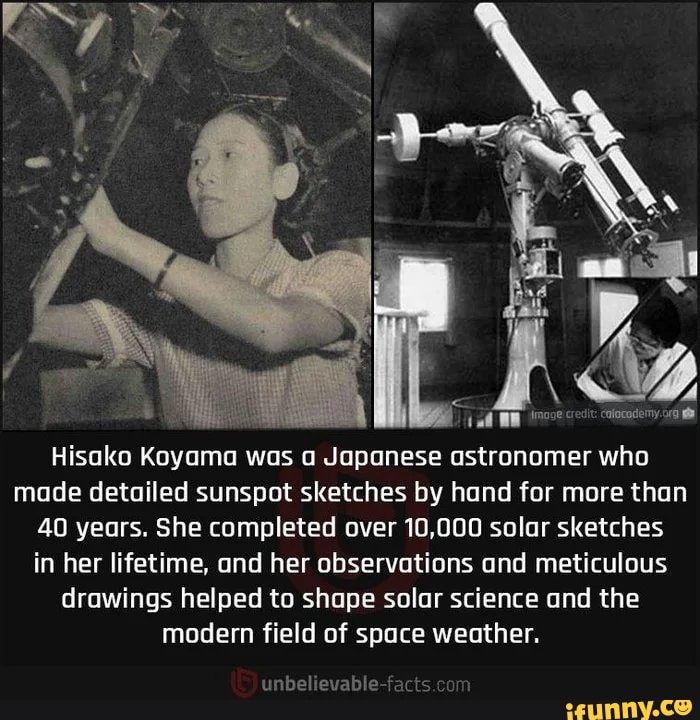 Hisako Koyama was a Japanese astronomer who made detailed sunspot ...