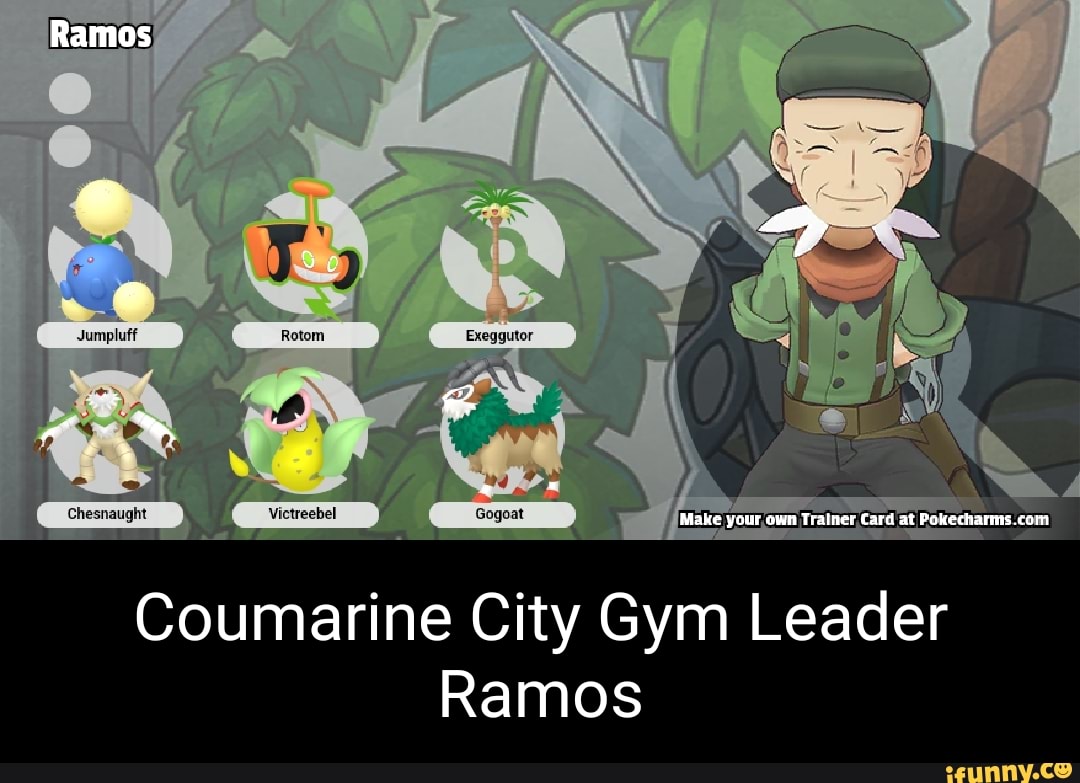 Ramos Make your own Traltet Card at Coumarine City Gym Leader Ramos ...