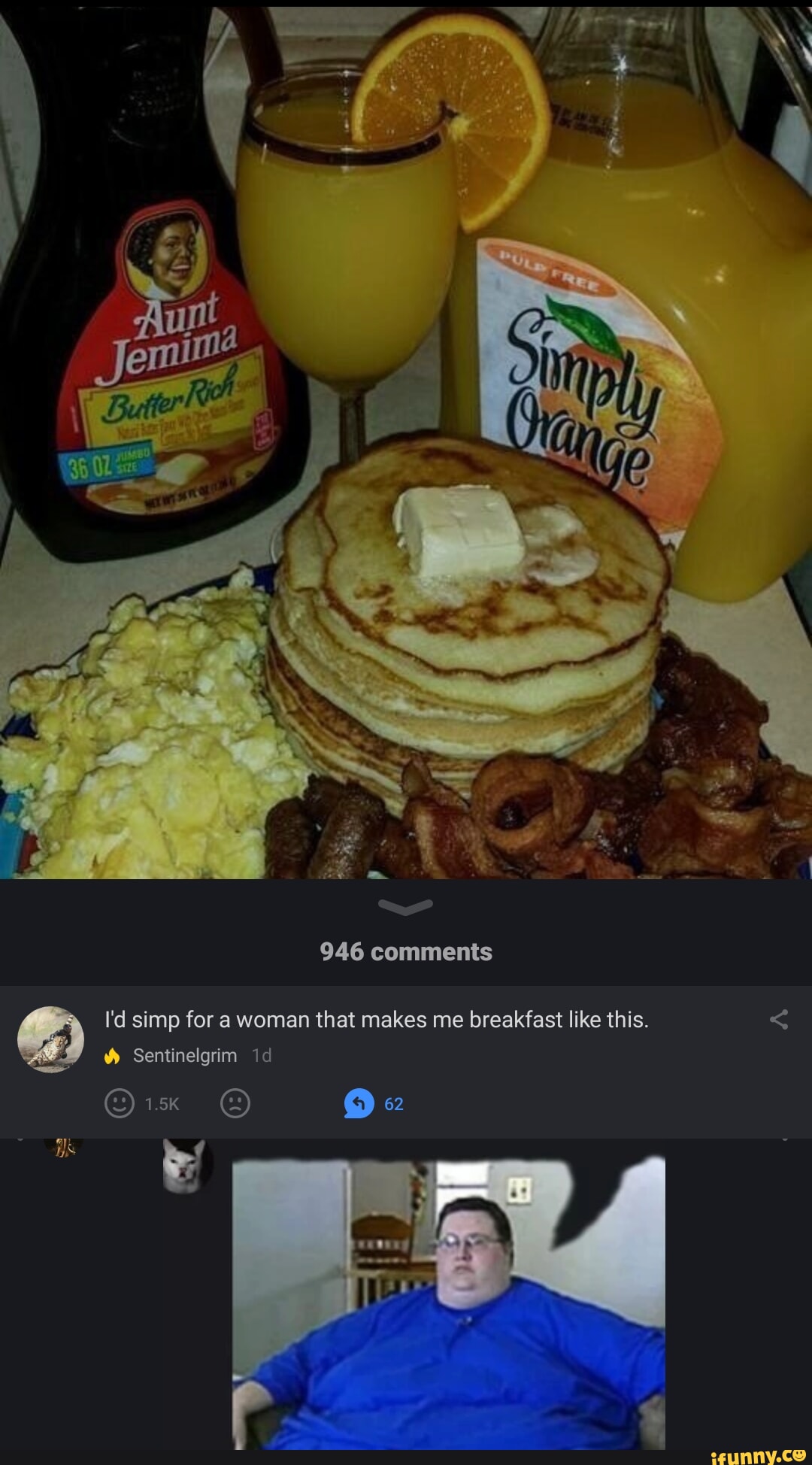 946 comments I'd simp for a woman that makes me breakfast like this.