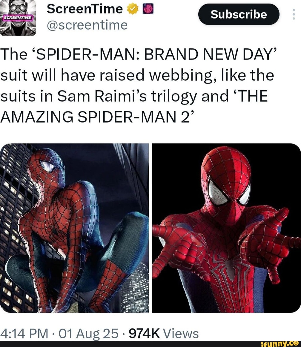 ScreenTime @screentime The 'SPIDER-MAN: BRAND NEW DAY' suit will have ...