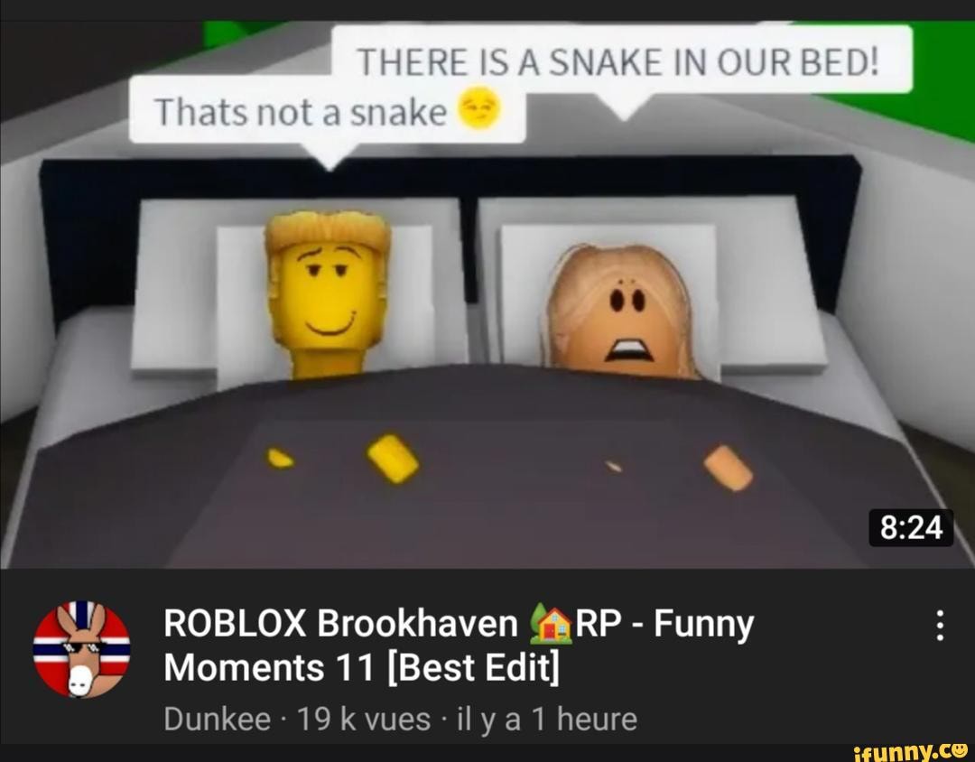 THERE IS A SNAKE IN OUR BED! Thats not a snake 00 ROBLOX Brookhaven ...