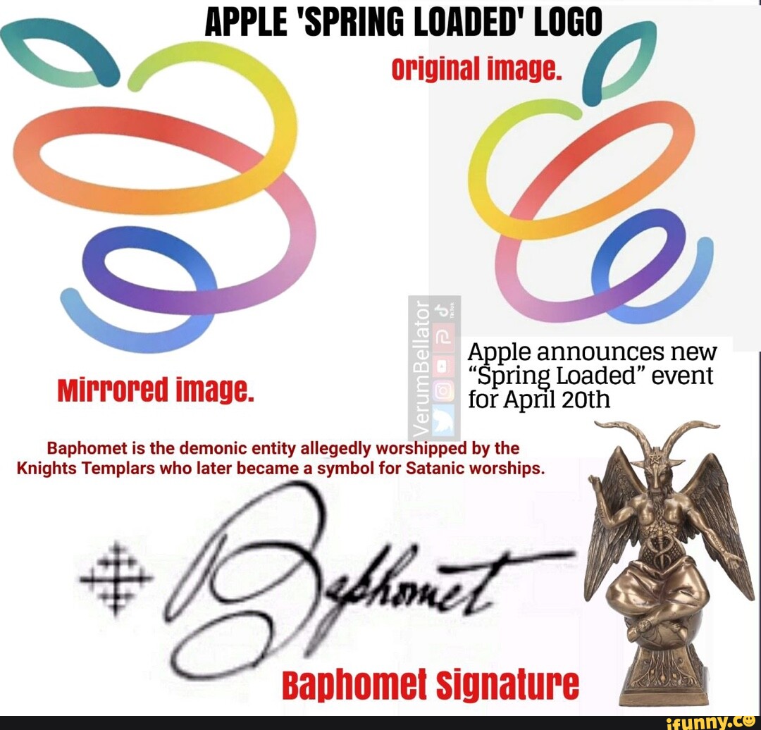 APPLE 'SPRING LOADED' LOGO original image. XX @ Apple announces new Shring Loaded" event ...