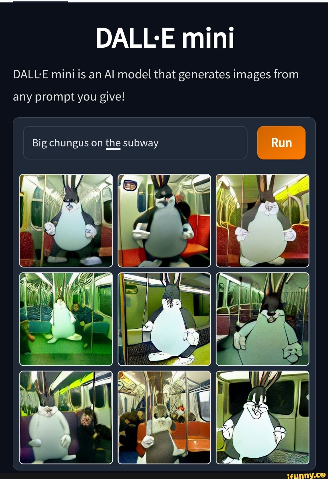 DALL-E mini DALL-E mini is an Al model that generates images from any ...