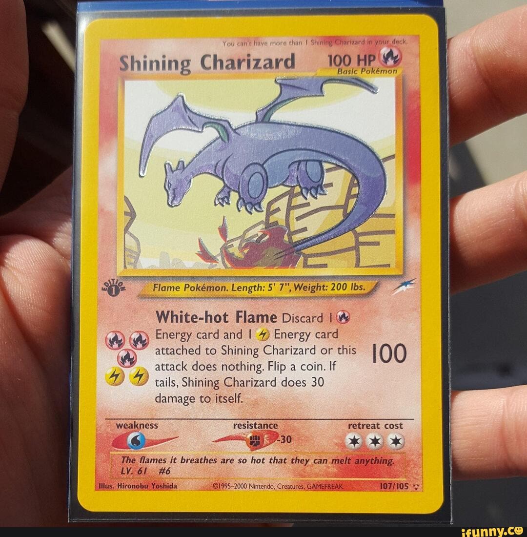 Shining Charizard - You cah't fave more than deck. Shining Charizard ...