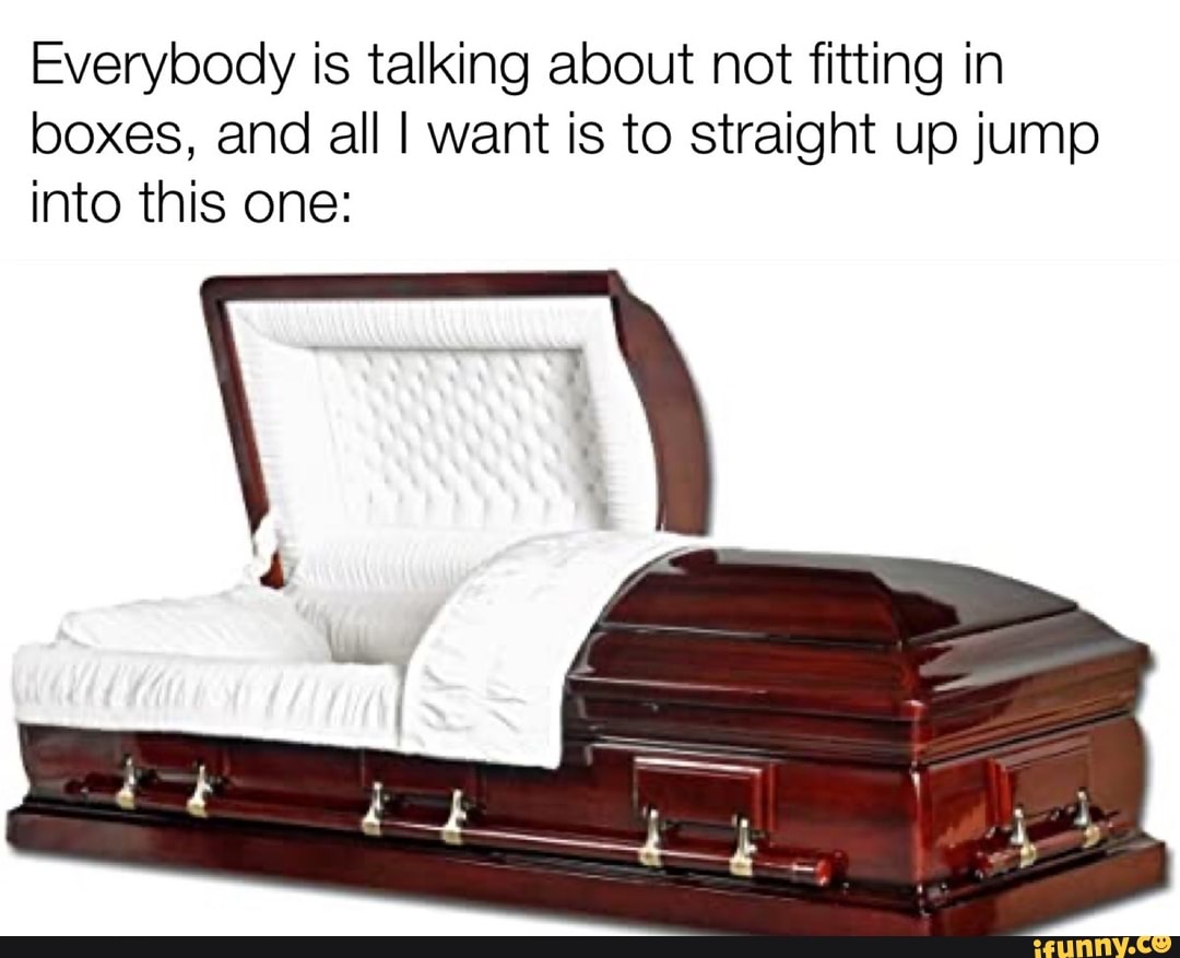 Everybody is talking about not fitting in boxes, and all I want is to ...