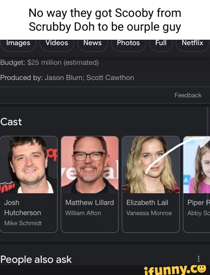 No way they got Scooby from Scrubby Doh to be ourple guy Images Videos ...