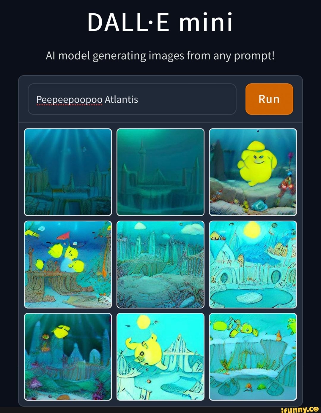 Mini Al model generating images from any prompt! Peepeepoopoo Atlantis ...
