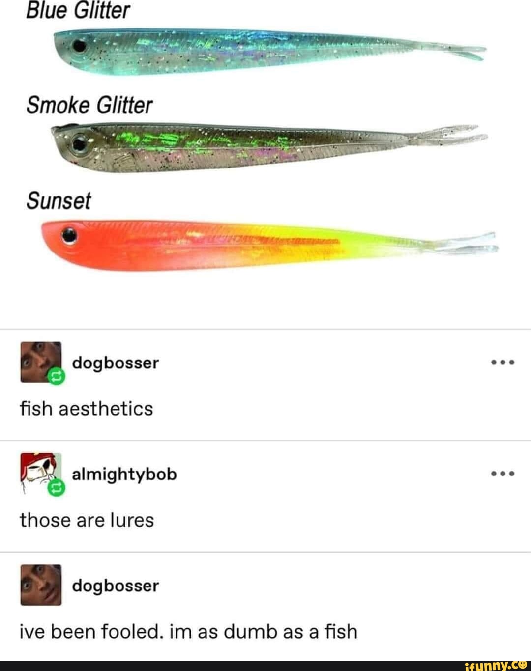 Blue Glitter Smoke Glitter Sunset fish aesthetics I almightybob those ...