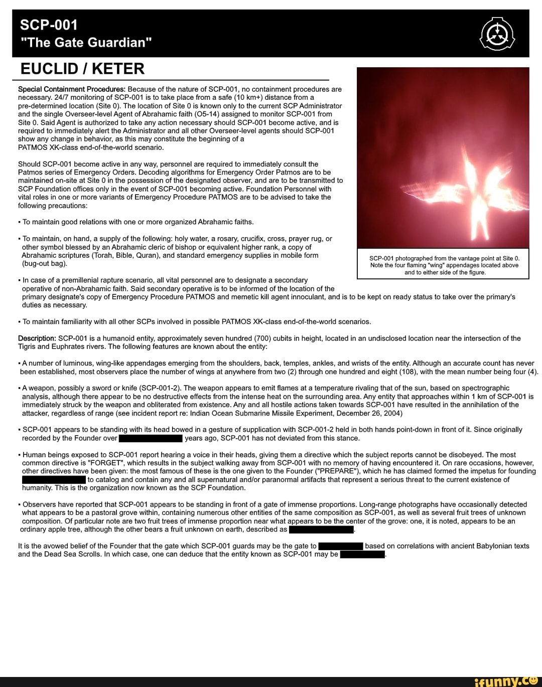 "The Gate Guardian" EUCLID KETER 'Special Containment Procedures ...