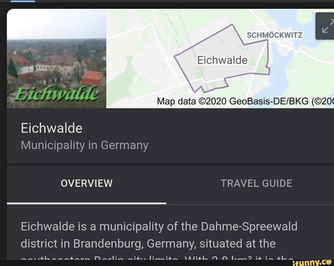 Map data ©2020 GeoBasis-DE/BKG (©20( Eichwalde Municipality in Germany ...