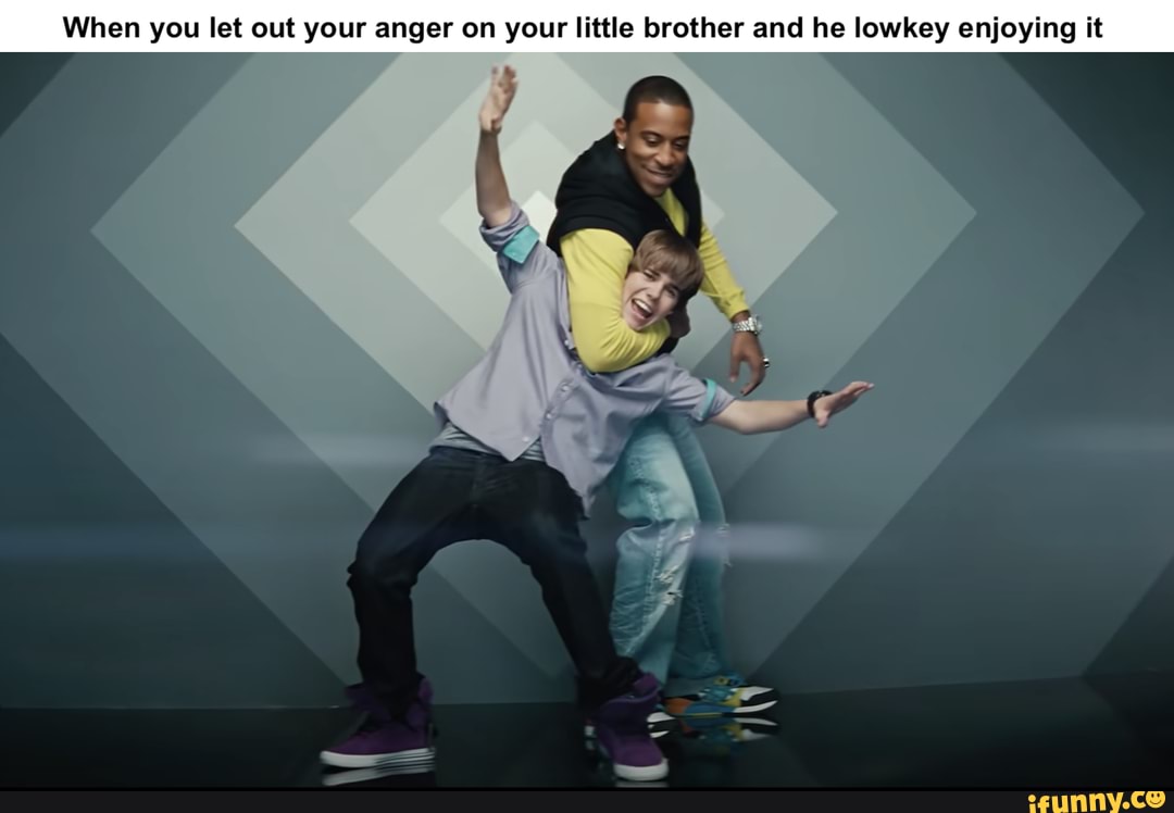 When you let out your anger on your little brother and he lowkey ...