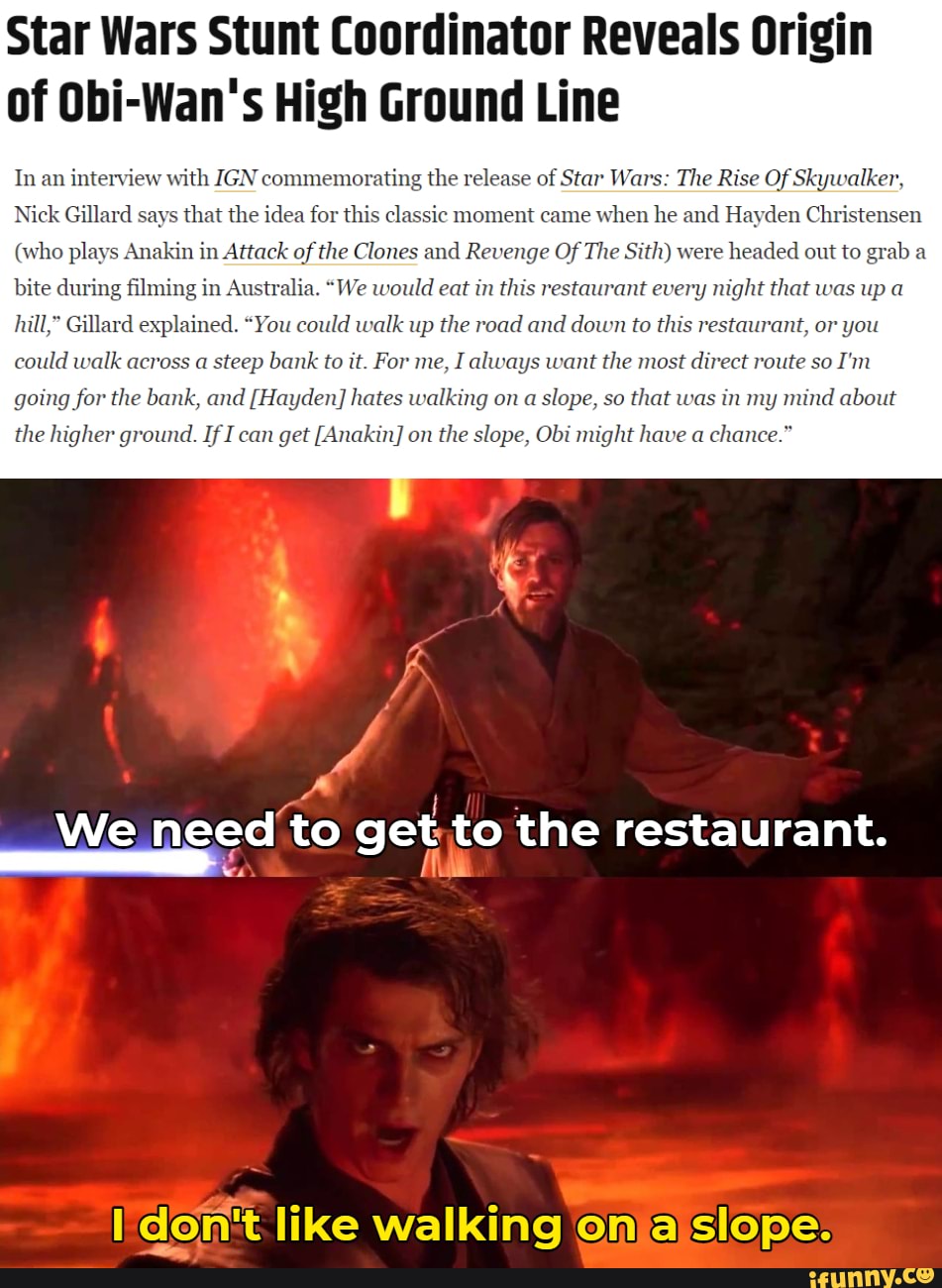 Star Wars Stunt Coordinator Reveals Origin of Obi-Wan's High Ground ...