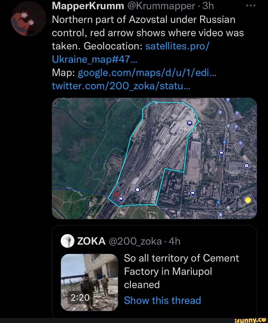 MapperKrumm @Krummapper Northern part of Azovstal under Russian control ...