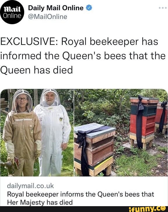 Daily Mail Ontine @ Online/ EXCLUSIVE: Royal beekeeper has informed the Queen's bees that the ...