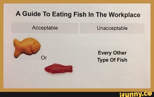 A Guide To Eating Fish In The Workplace Acceptable Unacceptable Every ...