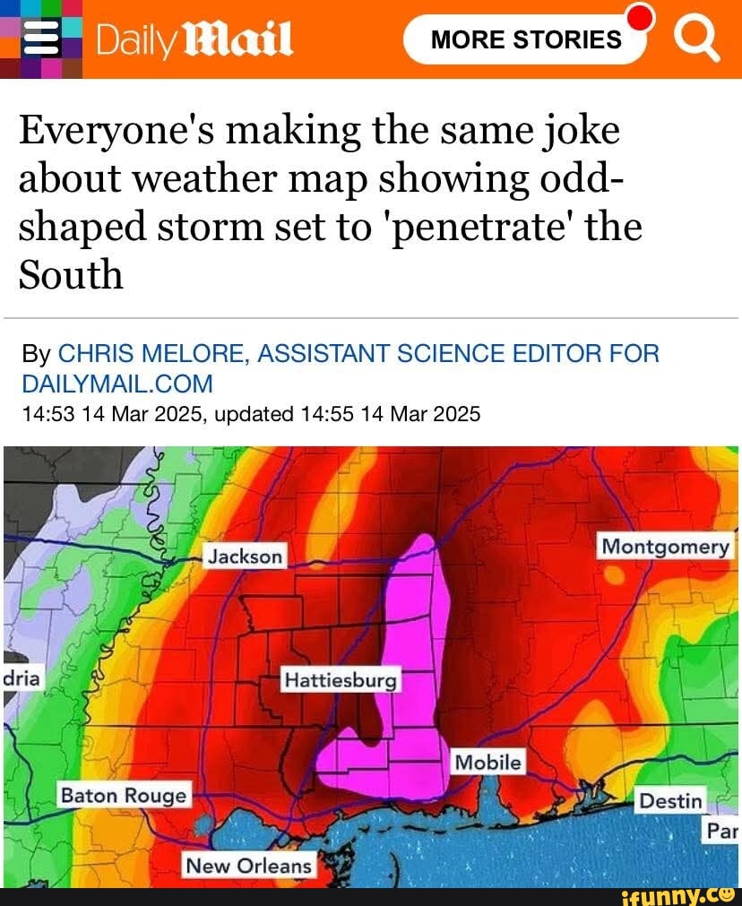 Daily Mail MORE STORIES Q Everyone's making the same joke about weather ...