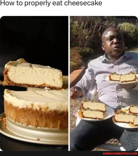 How to properly eat cheesecake - America’s best pics and videos