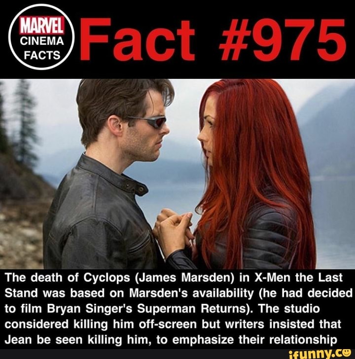 The death of Cyclops (James Marsden) In X-Men the Last Stand was based ...
