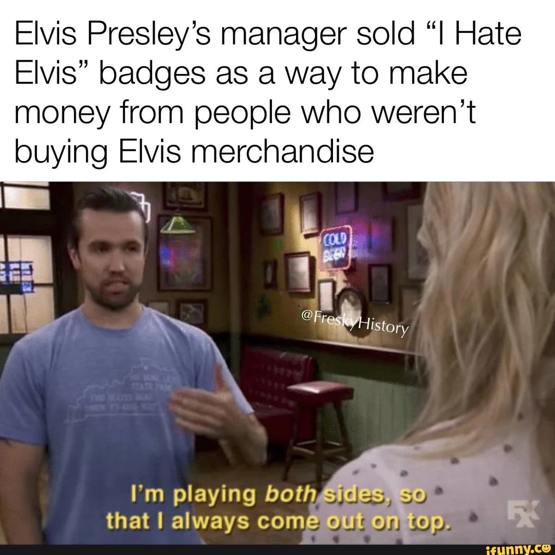 Elvis Presley's manager sold Hate Elvis" badges as a way to make money ...