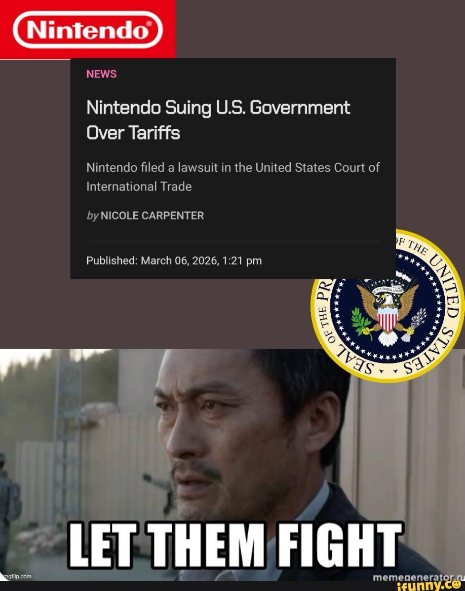 Nintendo NEWS Nintendo Suing U.S. Government Over Tariffs Nintendo ...