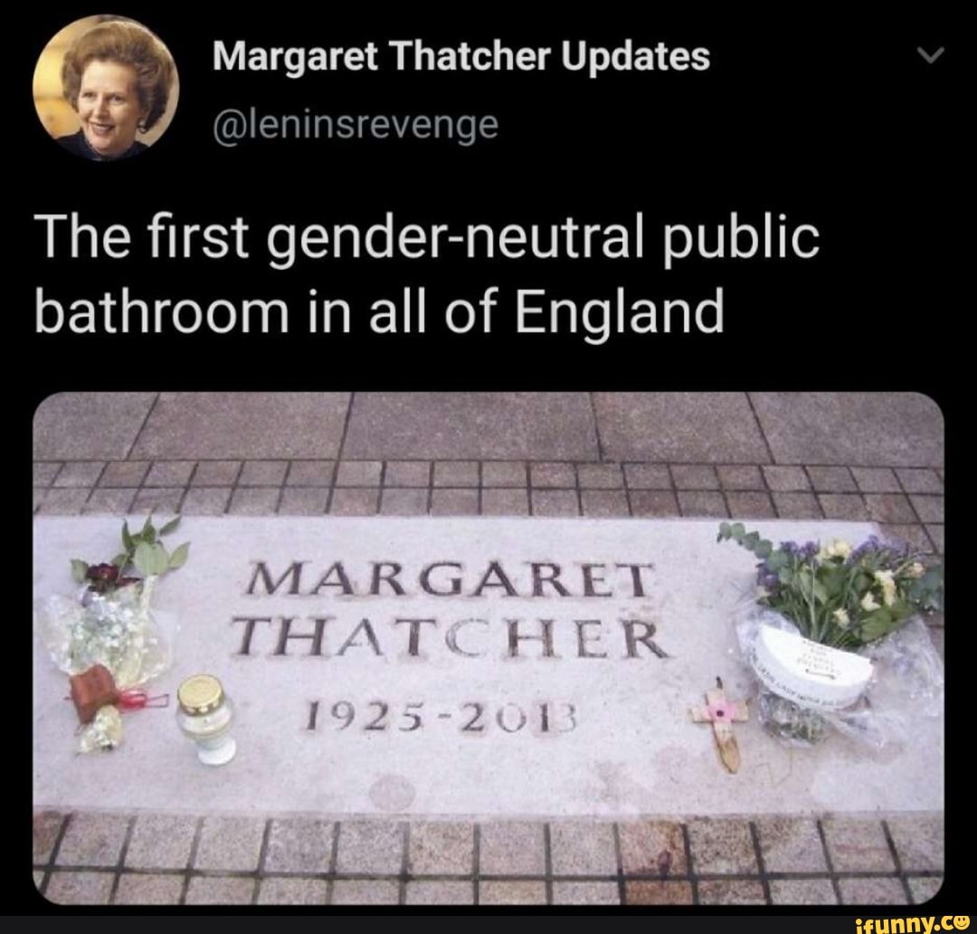 Margaret Thatcher Updates The first gender-neutral public bathroom in ...