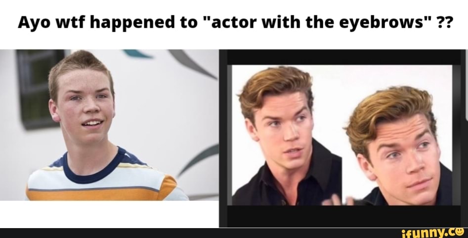 Ayo wt? happened to "actor with the eyebrows" - iFunny