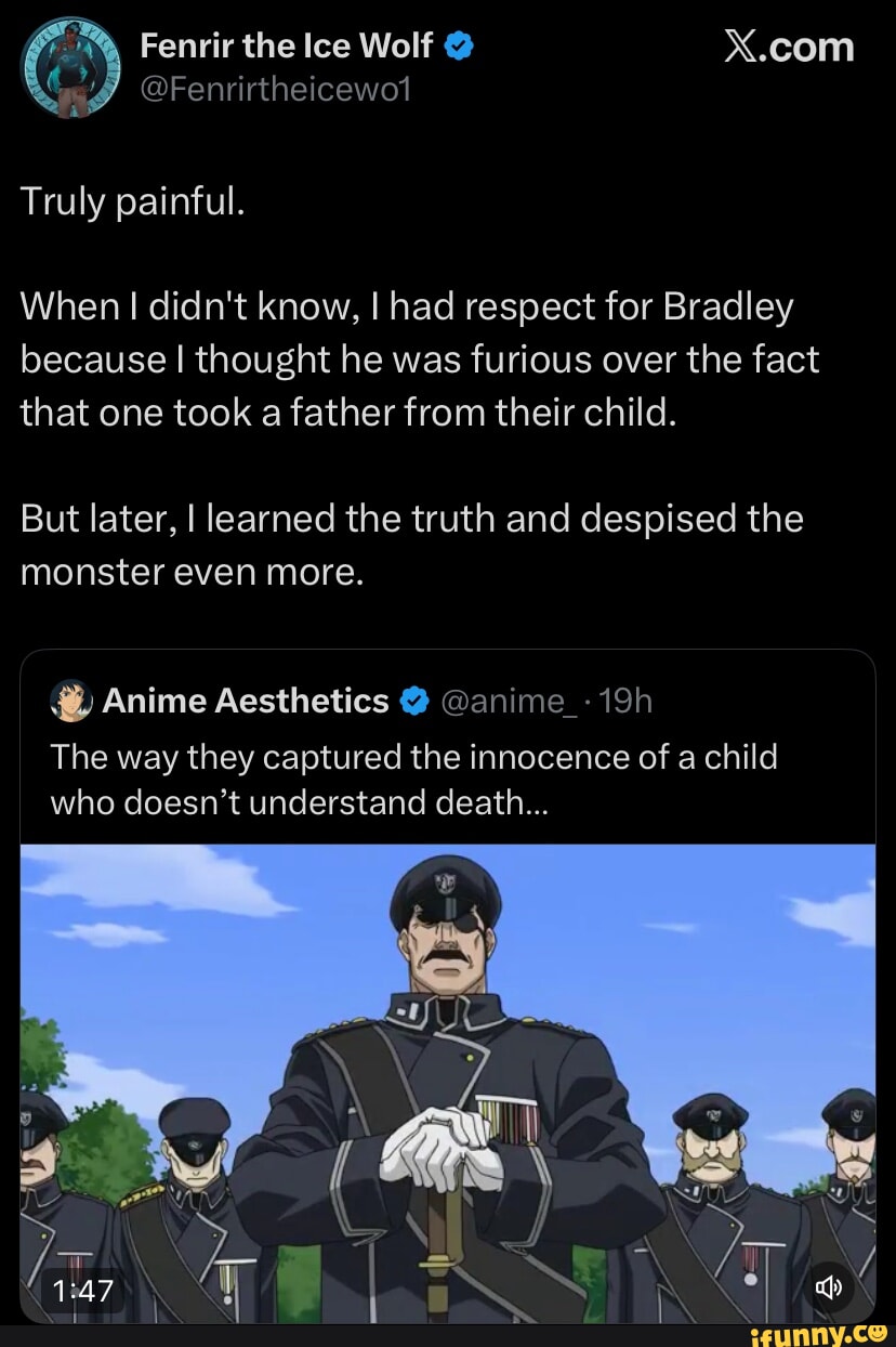 Fenrir the Ice Wolf @ X.com Truly painful. When I I didn't know, I had ...