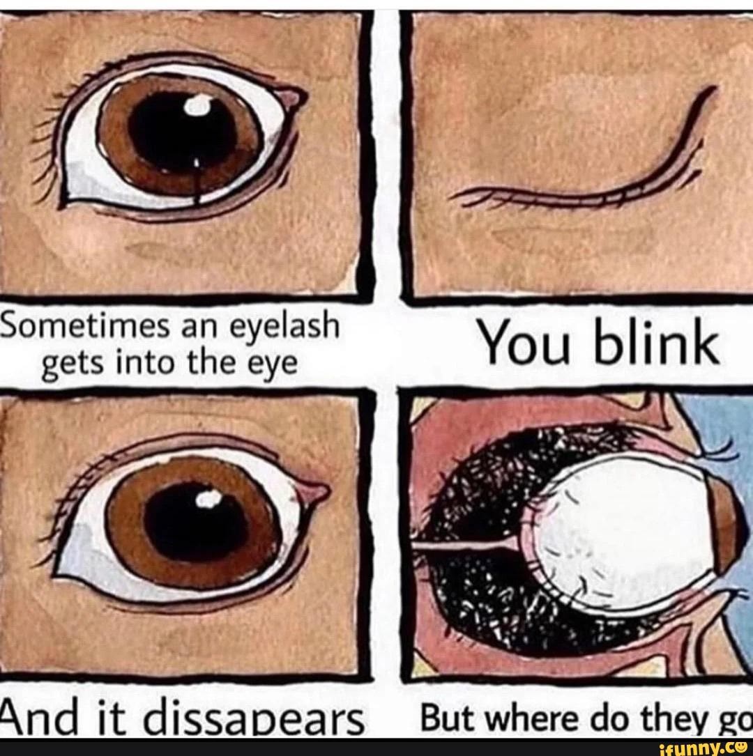 #memes #creepy #gross #horror #funny - Sometimes an eyelash gets into ...