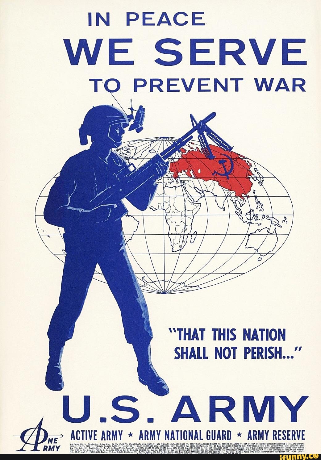 IN PEACE WE SERVE TO PREVENT WAR "THAT THIS NATION SHALL NOT PERISH ...