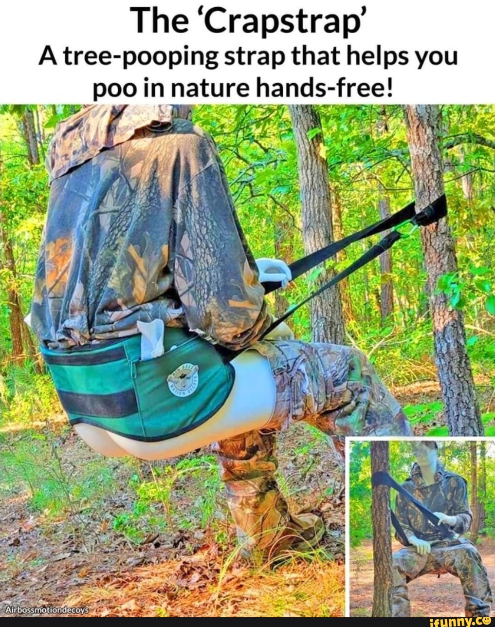 The 'Crapstrap' Atree-pooping strap that helps you free! poo in nature ...