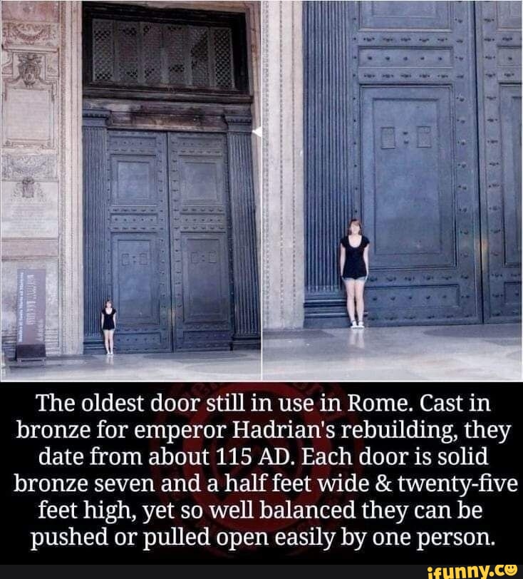 The oldest door still in use in Rome. Cast in bronze for emperor ...
