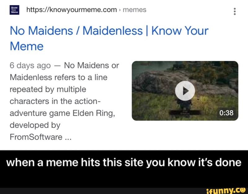 Memes No Maidens / Maidenless I Know Your Meme 6 days ago - No Maidens ...