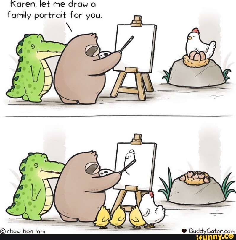 Karen, let me draw a family portrait for you. chow hon lam - iFunny