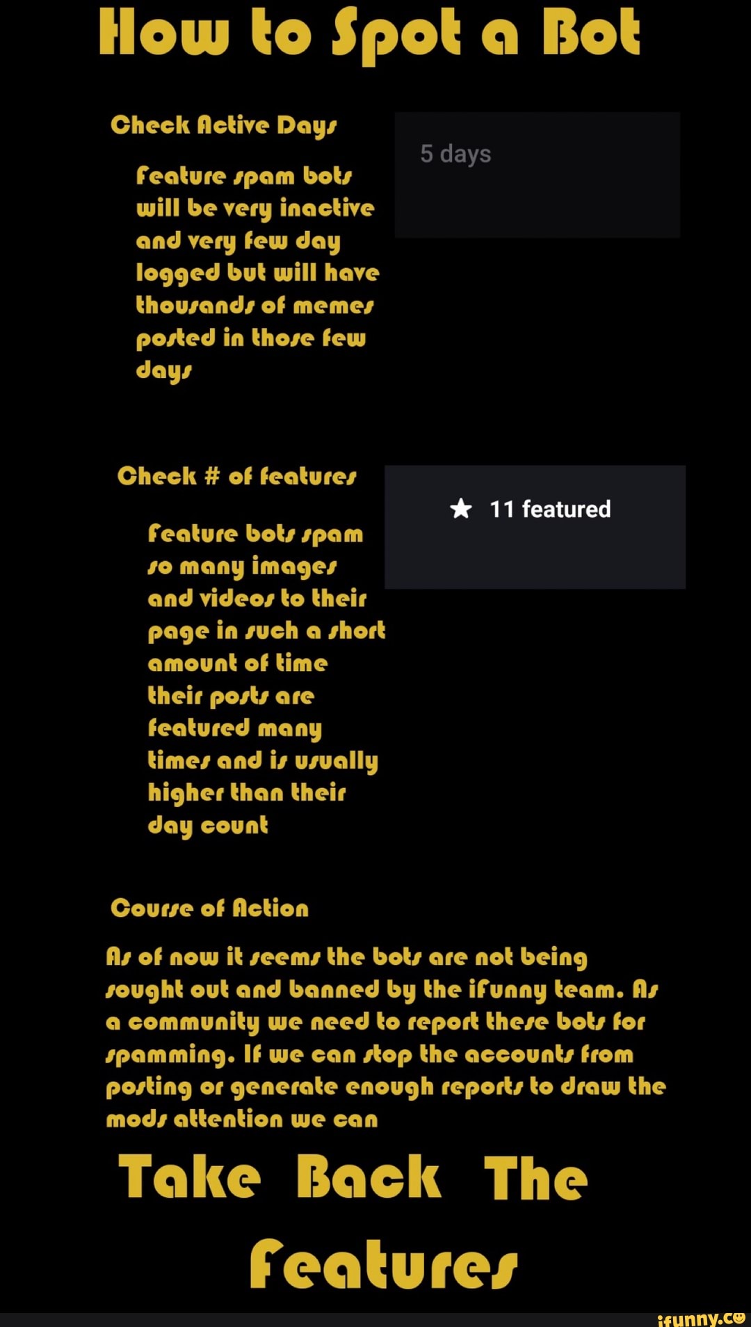 How to Spot a Bot Check fictive Days 5 days Feature spam bolts will be ...