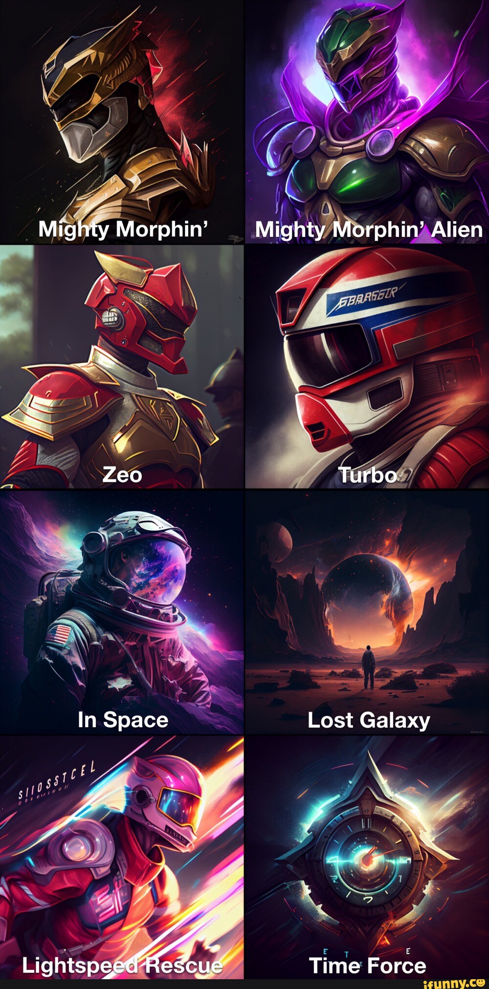 Mighty Morphin' Mighty Morphin' Alien Zeo Turbo In Space Lost Galaxy ...